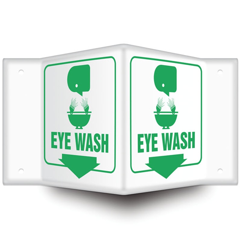 3D Projection™ Safety Sign: Eye Wash - PSP601 | Eagle