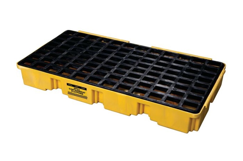 Yellow 2 Drum Modular Spill Containment Platform Without Drain | 1632 ...