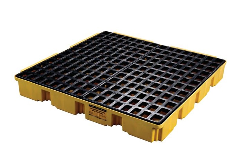 4 Drum Modular Spill Platform | Without Drain, Yellow | 1635 | Eagle