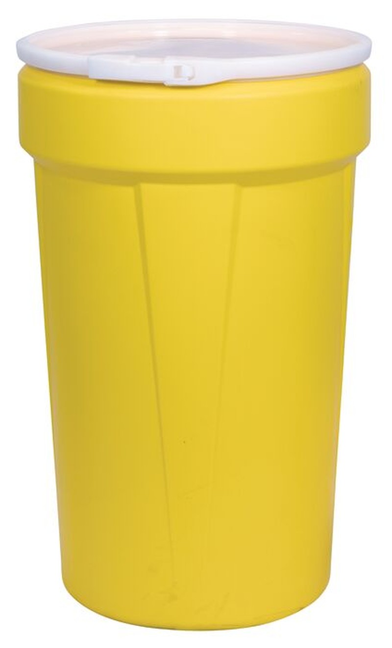 Yellow 55 Gal Lab Pack Open Head Poly Drum | Plastic Lever-Lock | 1655 ...
