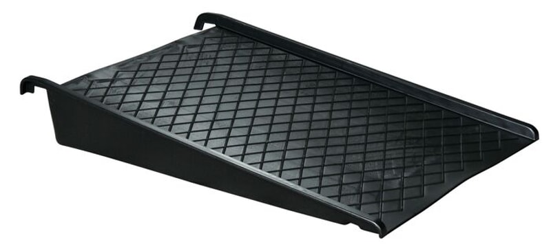Poly Pallet Ramp | Black Plastic, Without Drain | 1689B | Eagle