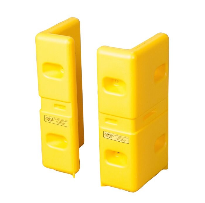 Yellow Plastic Corner Protector | 21" H x 6" W x 10" Deep | Set of 2 ...