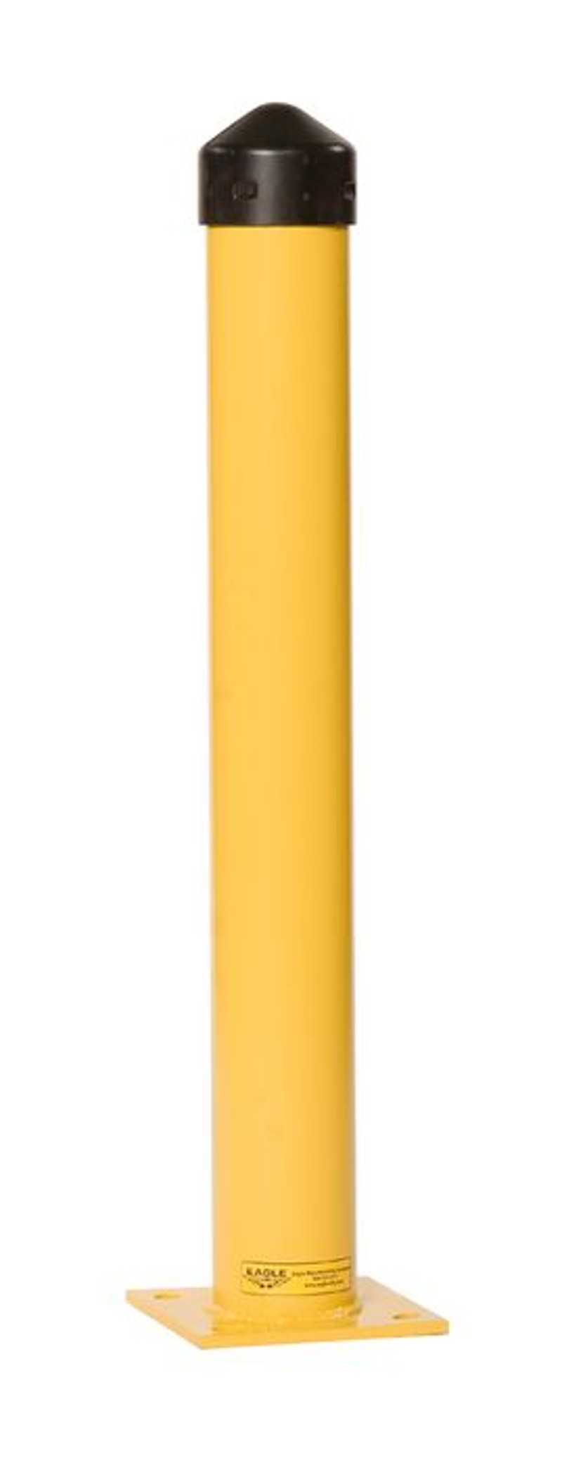 4" x 24" Yellow Bollard Post | Round, 1/4" Steel | 1742 | Eagle