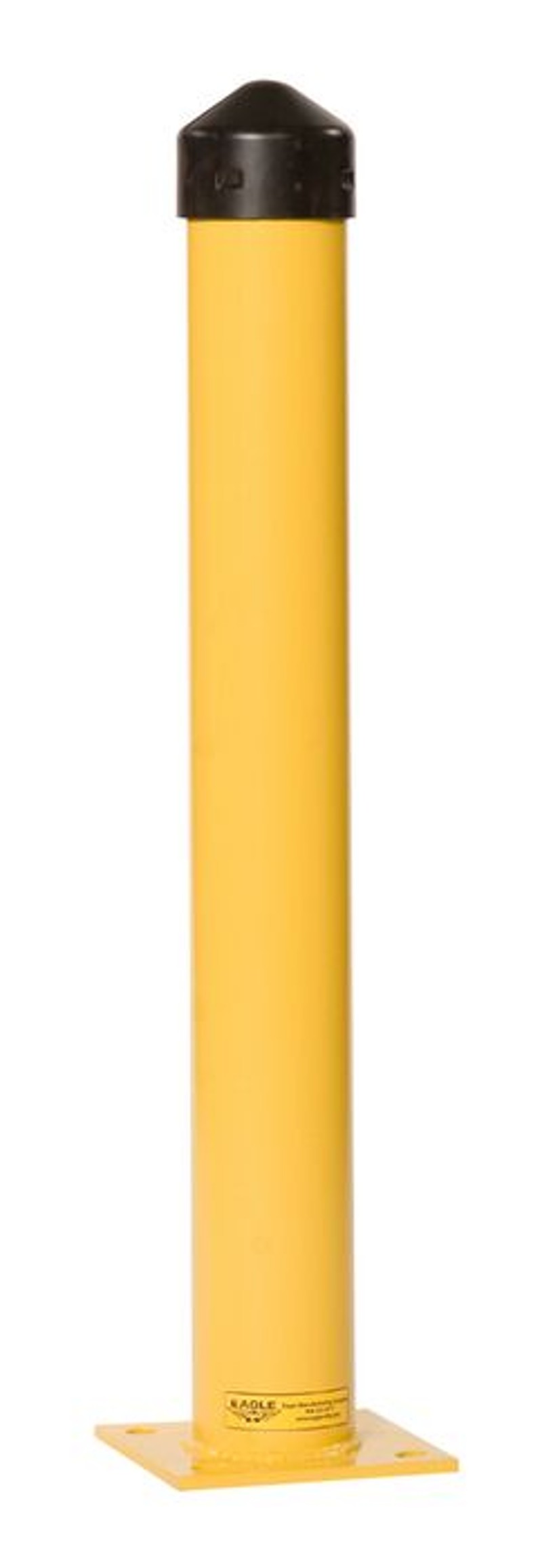 4" x 36" Yellow Bollard Post | Round, 1/4" Steel | 1743 | Eagle