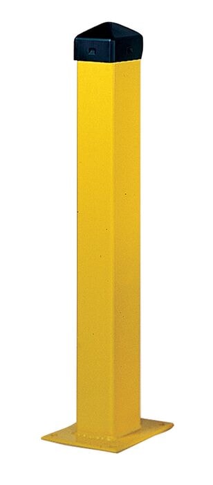 5" x 24" Yellow Bollard Post | Square, 1/4" Steel | 1752 | Eagle
