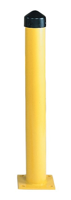 6" x 36" Yellow Bollard Post | Round, 1/4" Steel, | 1763 | Eagle
