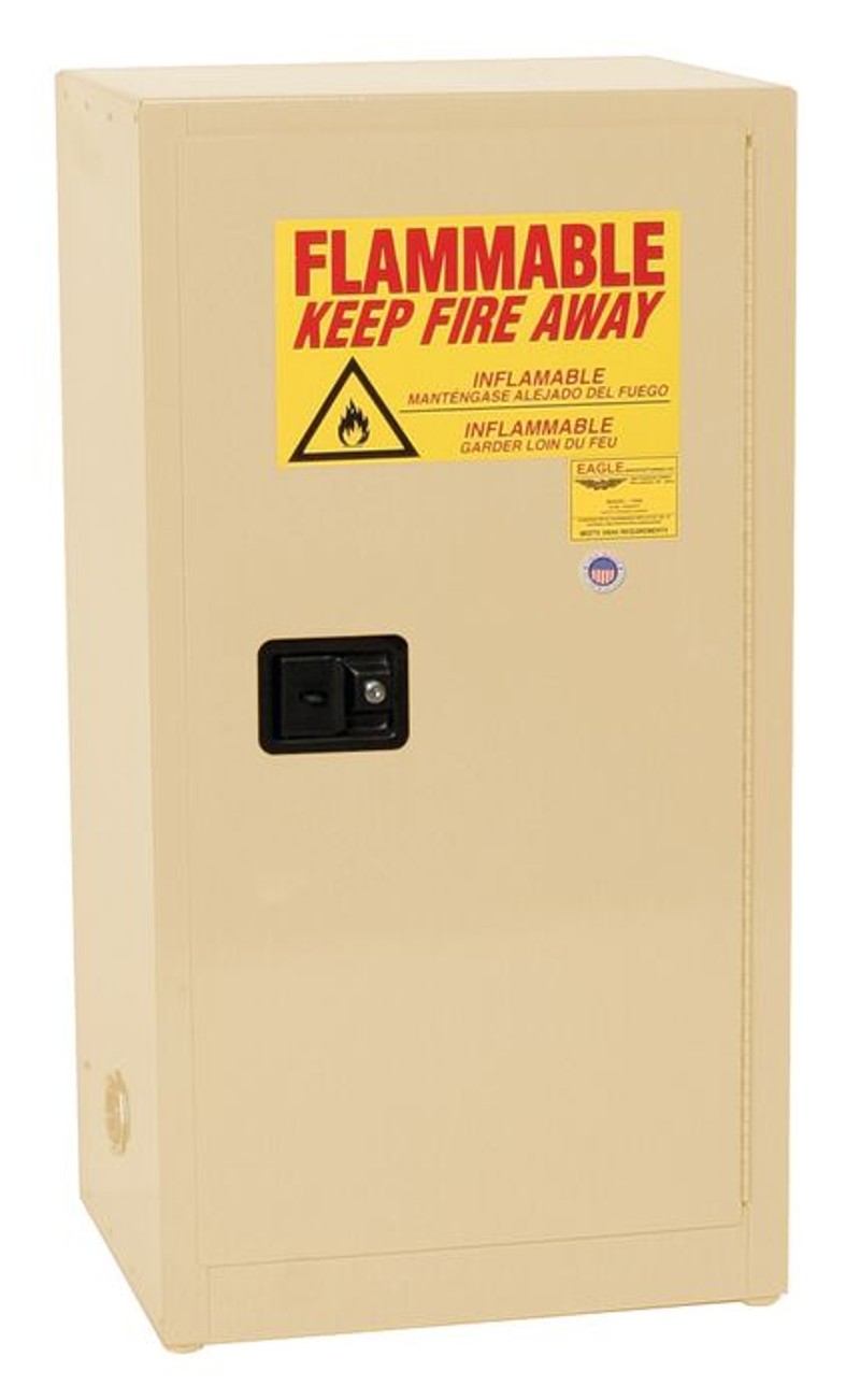 16 Gallon Fire Cabinet, 1 Shelf, 1 Door, Self Close, Space Saver, Beige ...