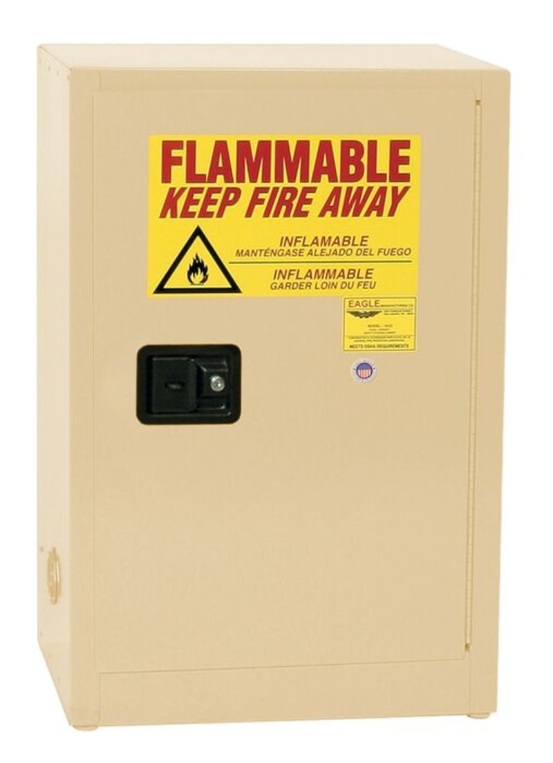 12 Gallon Fire Cabinet, 1 Shelf, 1 Door, Self Close, Space Saver, Beige ...
