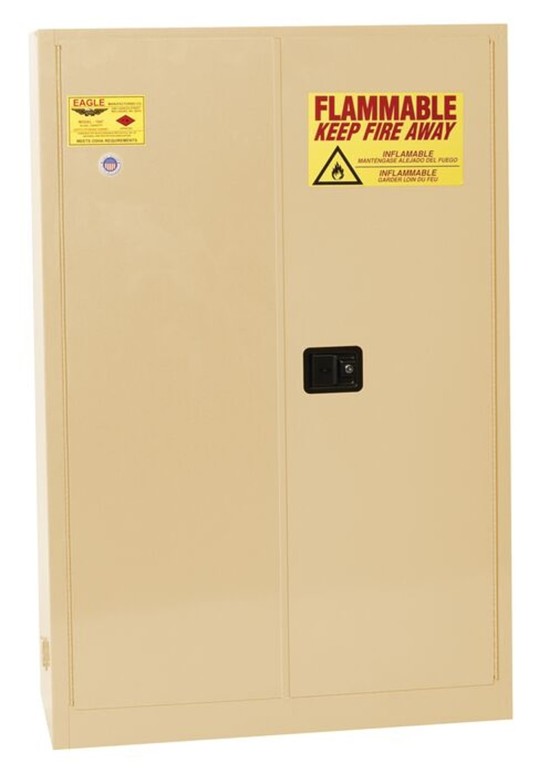 45 Gallon Fire Cabinet, 2 Shelves, 2 Doors, Manual Close, Beige ...