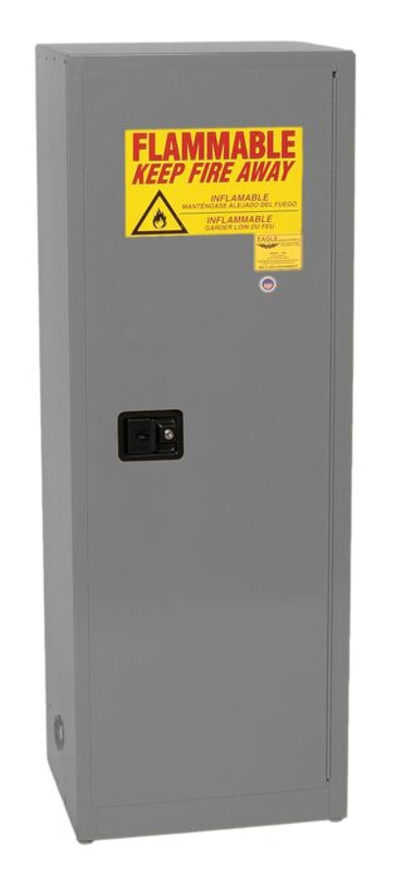 24 Gallon Fire Cabinet, 3 Shelves, 1 Door, Self Close, Space Saver ...