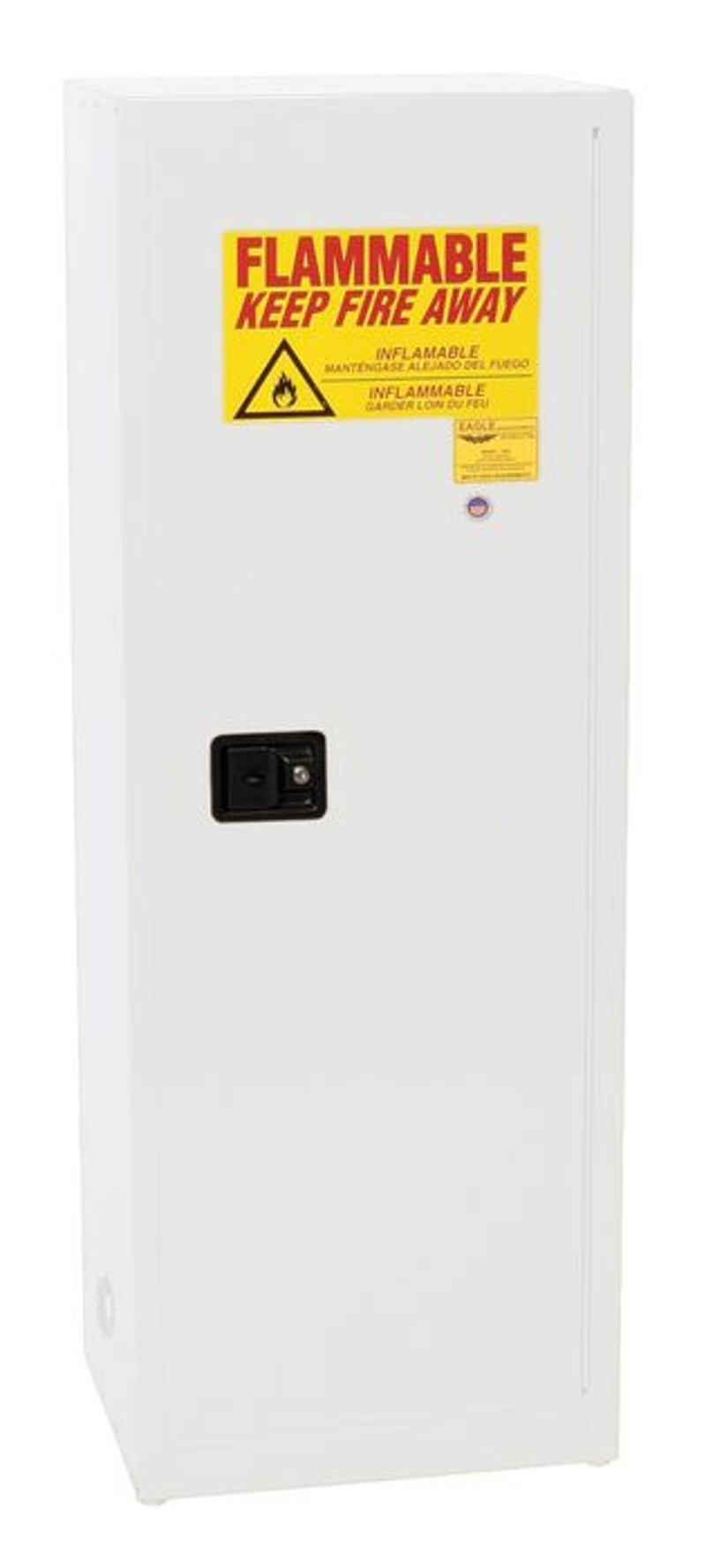 24 Gallon Fire Cabinet, 3 Shelves, 1 Door, Self Close, Space Saver ...