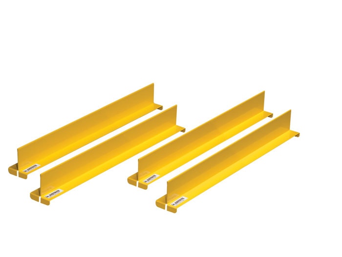 Yellow shelf dividers fit Shelf Depth 18" set of 4 | 29990 | Eagle