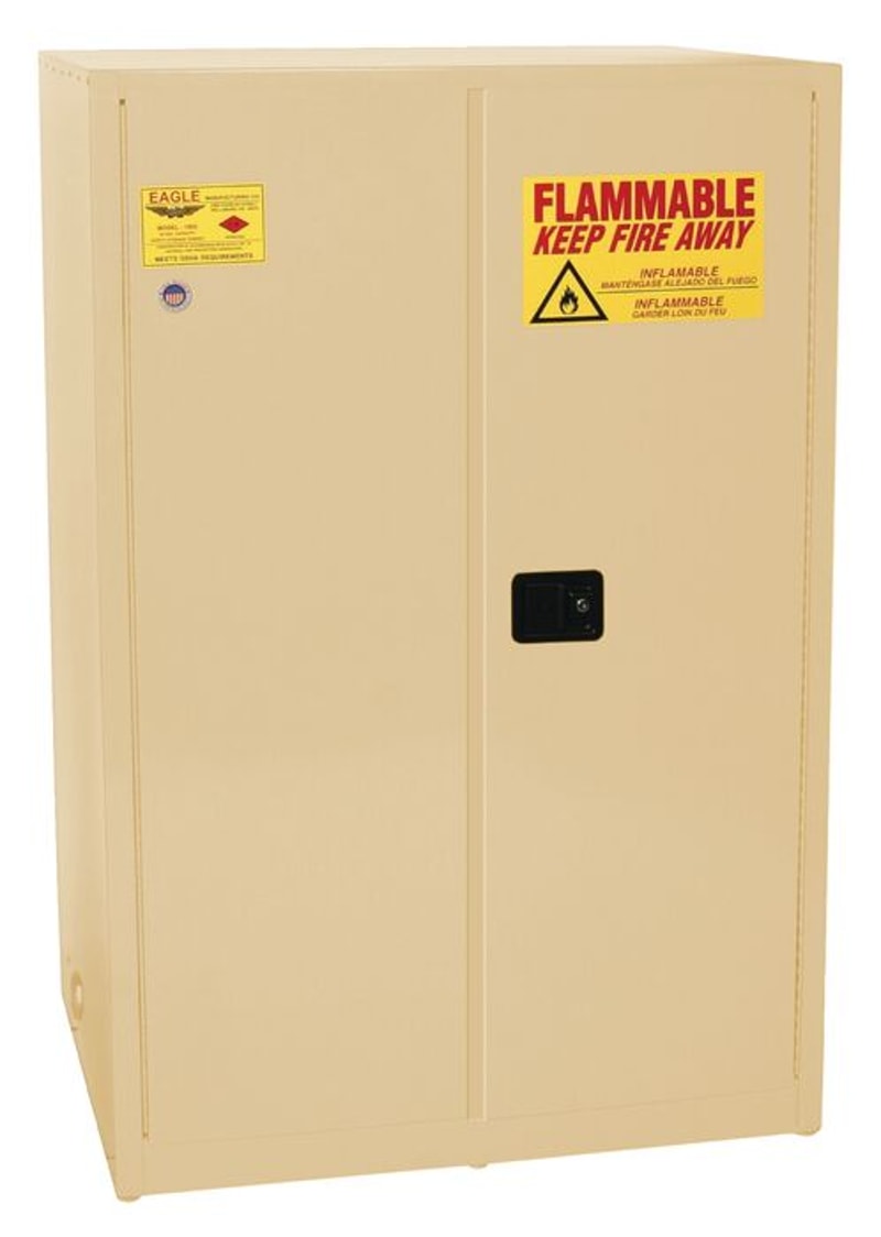 90 Gallon Fire Cabinet, 2 Shelves, 2 Doors, Self Close, Beige ...