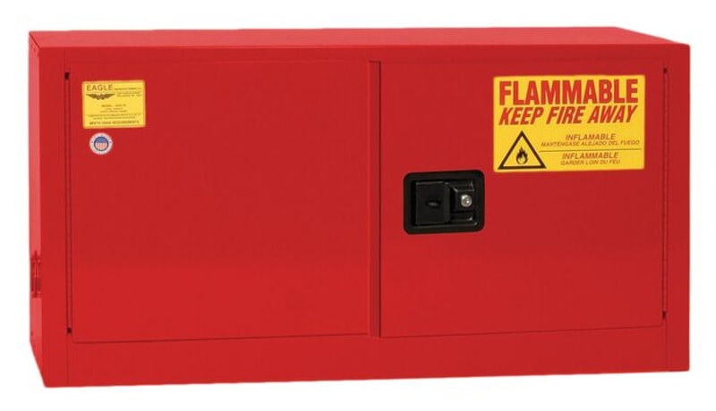 15 Gallon Fire Cabinet, 1 Shelf, 2 Doors, Self Close, Add-On, Red ...