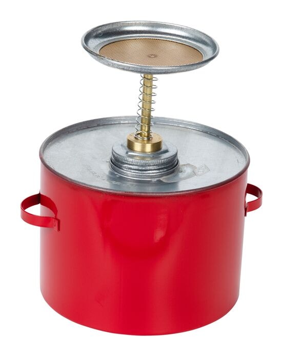4 Quart Red Steel Plunger Disp Can | P704 | Eagle