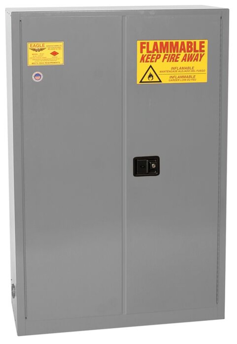 60 Gallon Paint Storage Cabinet, Self Closing | Eagle PI45XGRAY | Eagle