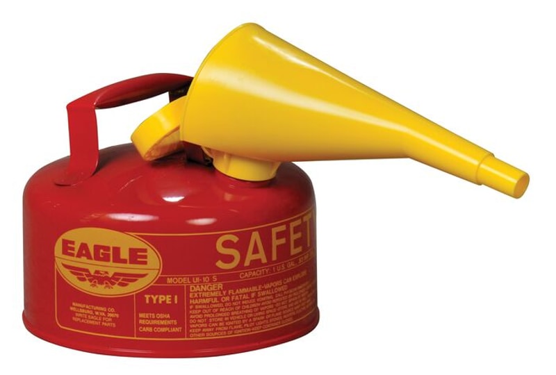 1 Gal Red Steel Safety Can for Flammables | Funnel | Type I | UI10FS ...
