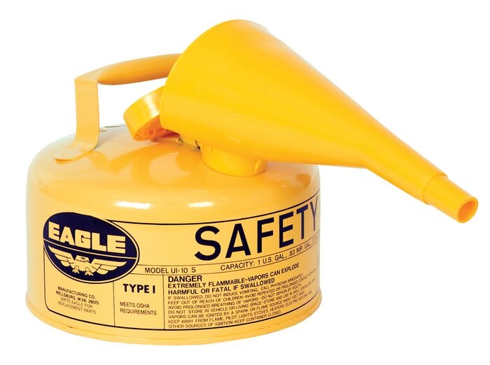 1 Gal Yellow Steel Safety Can for Diesel | Funnel | Type I | UI10FSY ...