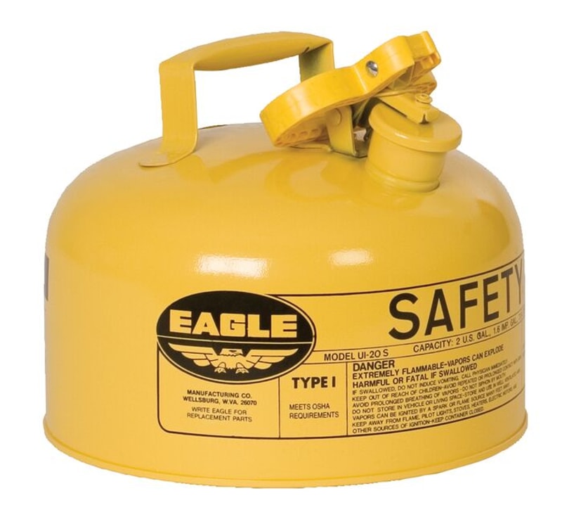 2 Gal Yellow Steel Steel Diesel Safety Can | Arrester | Type I | UI20SY ...