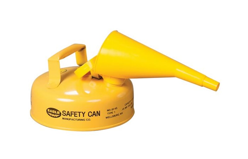 2 Quart Yellow Steel Steel Diesel Safety Can | Funnel | Type I | UI4FSY ...