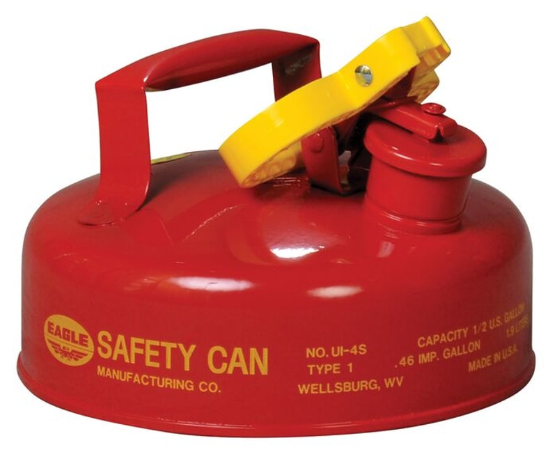 2 Quart Red Safety Can Flammables | Arrester | Type I | UI4S | Eagle