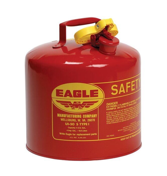5 Gal Red Steel Safety Can for Flammables | Arrester | Type I | UI50S ...