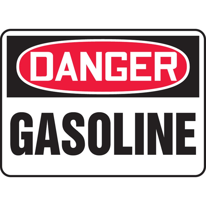 OSHA Danger Safety Sign | Gasoline | MCHL245VA | Eagle