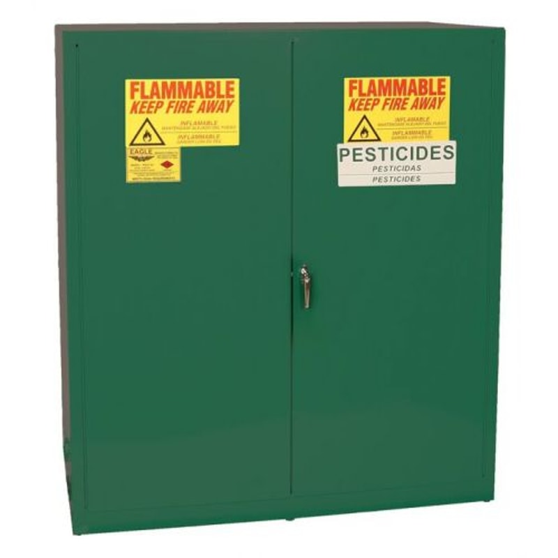 Green 24 Gal 3 Shelf 1 Door Metal Pest Cab Manual Close | PEST1923X | Eagle