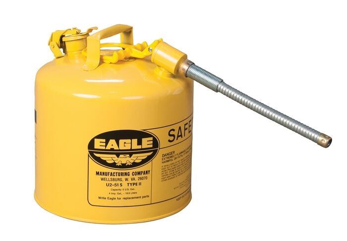 5 Gal Yellow Steel Steel Safety Can for Diesel | Type II | U251SY | Eagle